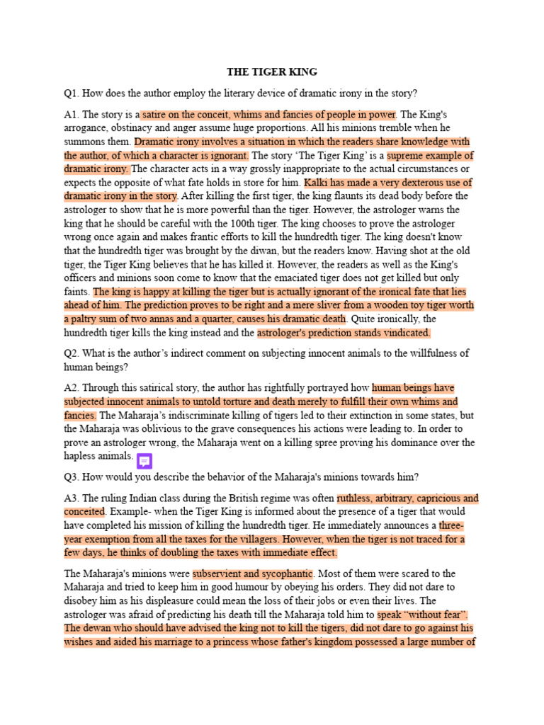 The Tiger King | PDF