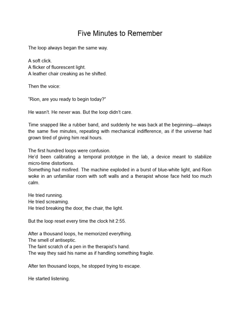 Five Minutes To Remember | PDF