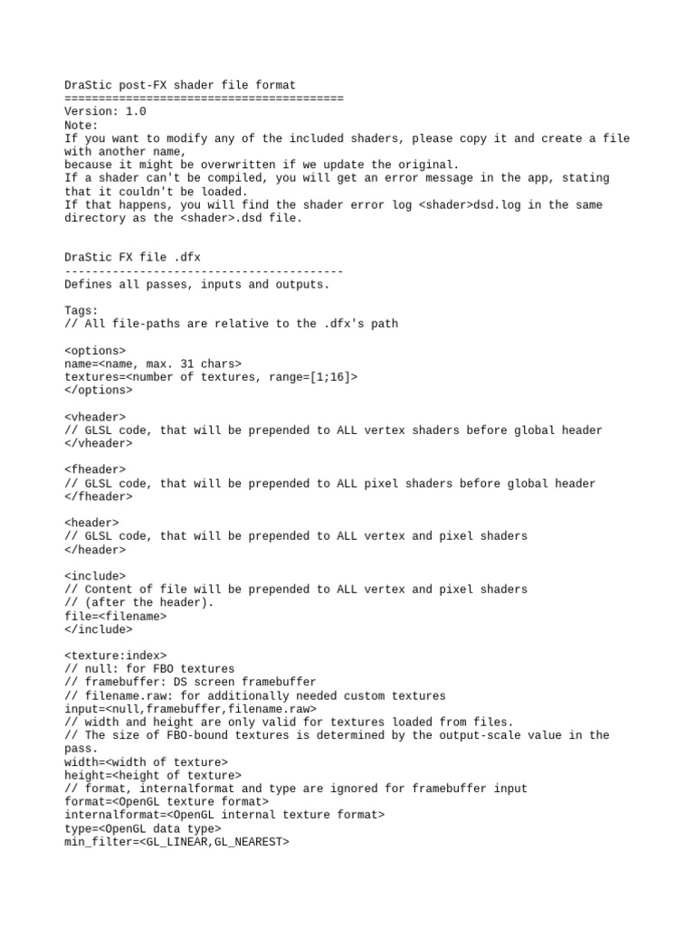 Shader Format | PDF | Shader | 3 D Computer Graphics