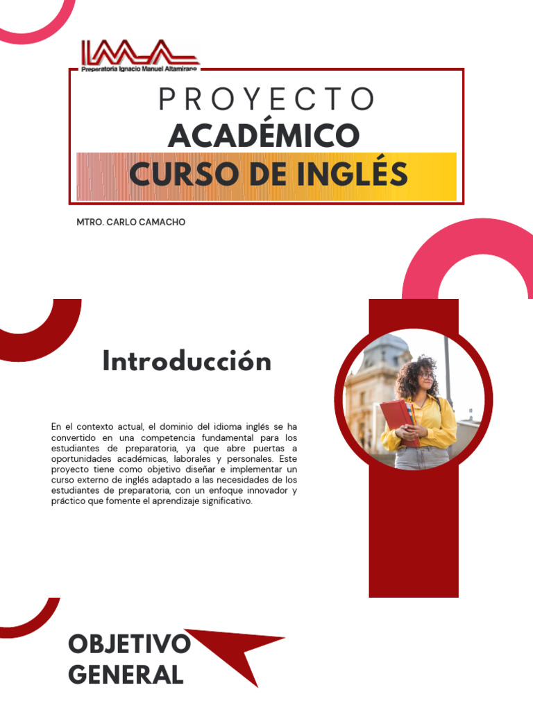 Proyecto Curso de Inglés Ima | PDF | Multilingüismo | Plan de estudios