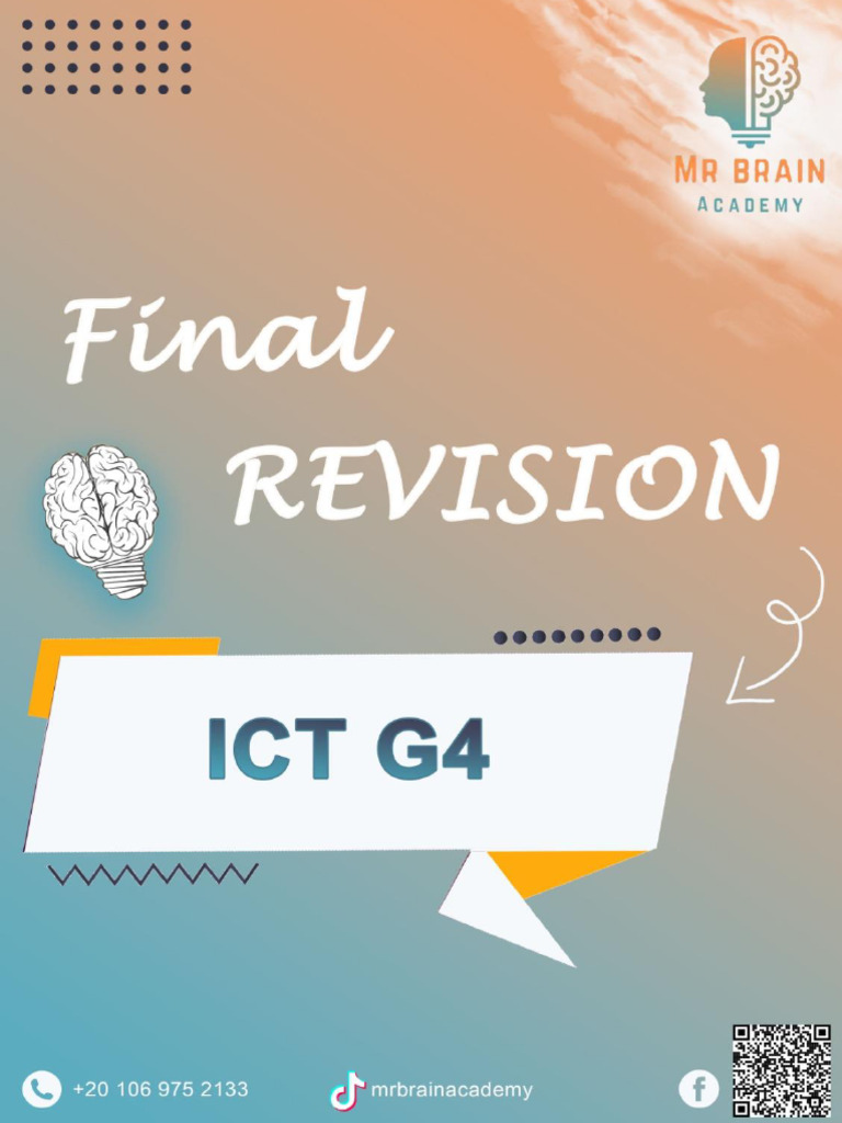 ICT G4 Final Revision | PDF | Internet | Computer Virus