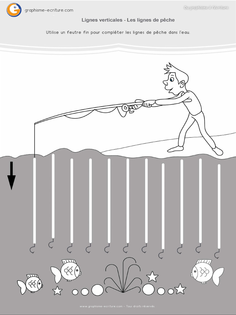 5 Graphisme Ms Moyenne Section Les Lignes Verticales Peche 01 | PDF