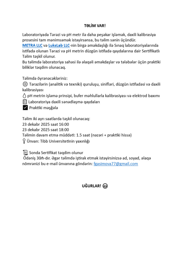 Təlim 23 Dekabr-3 | PDF