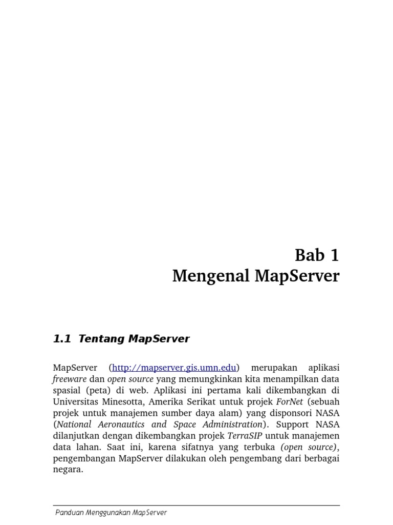Bab 01 Mengenal Mapserver | PDF