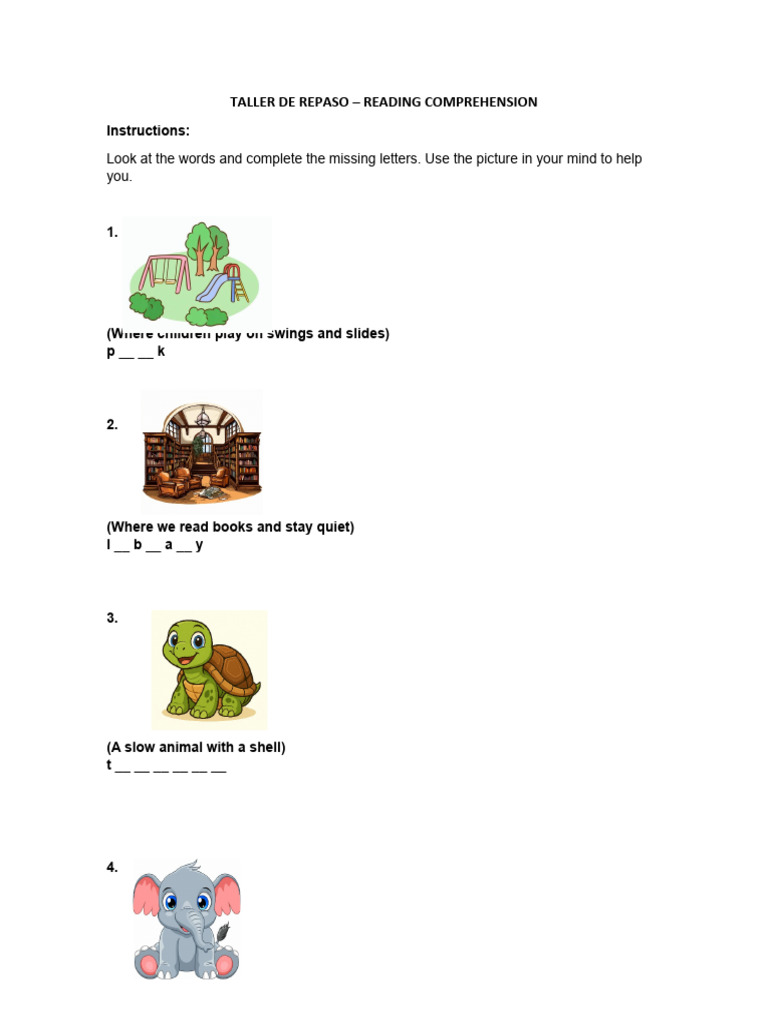 Taller de Repaso First English | PDF