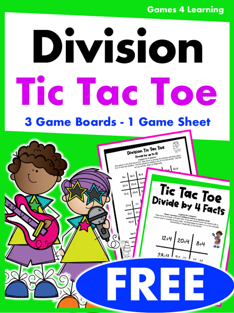 FreeTicTacToeDivisionGamesforMathFactFluencyPrintableDigital-2 | PDF