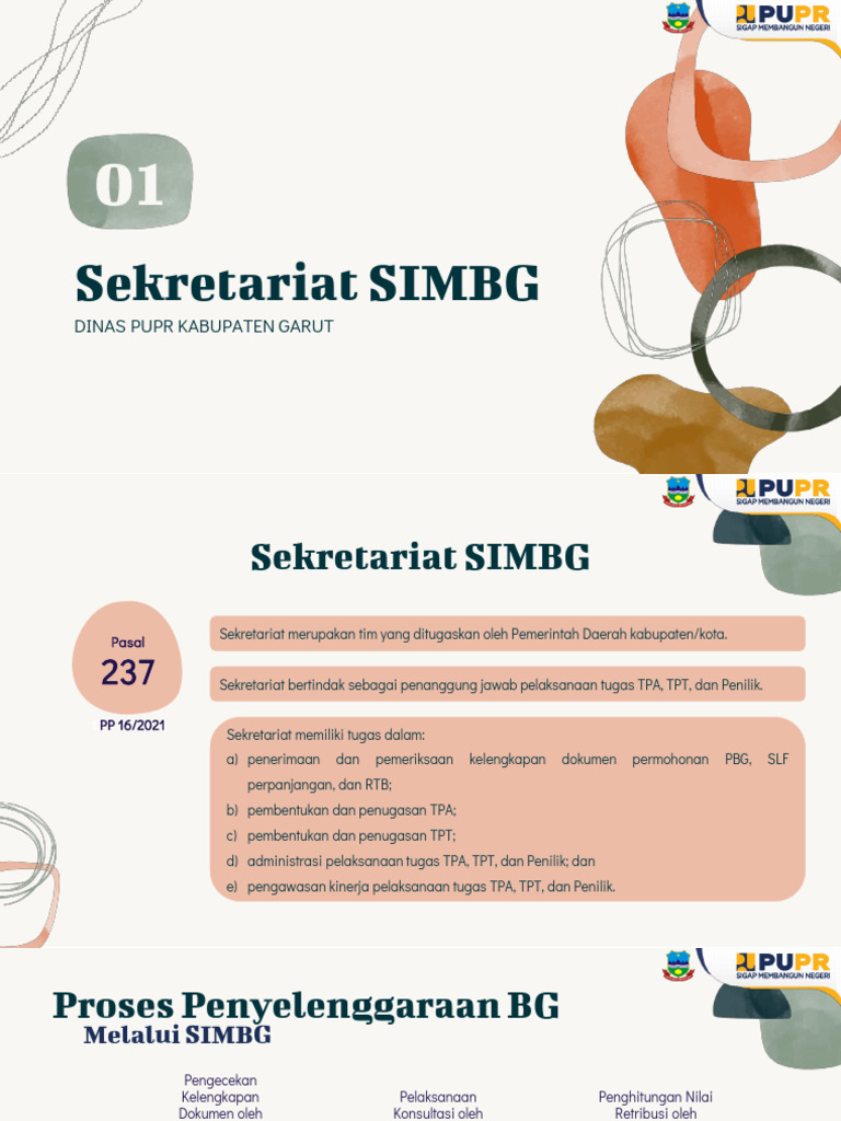 Peran Sekretariat SIMBG Dinas PUPR Garut | PDF
