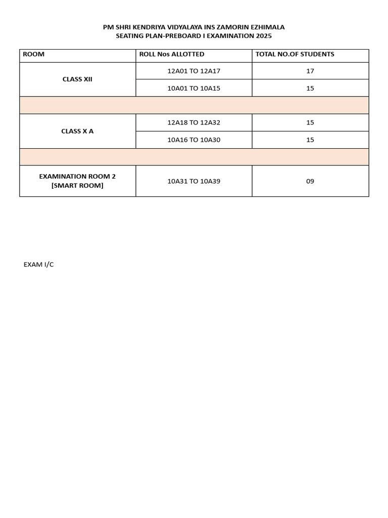 Seating Plan | PDF