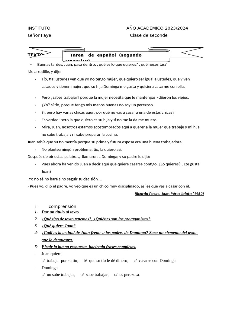 Devoir Seconde | PDF