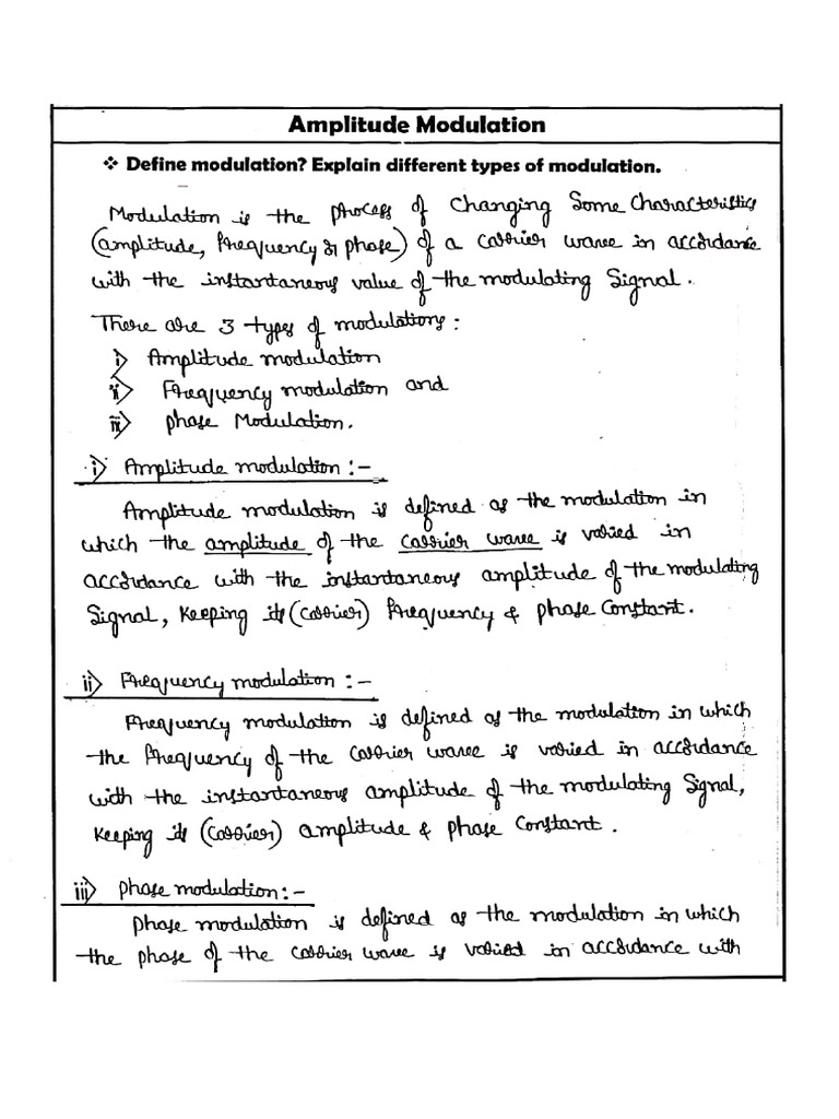 Adc Unit 1 Amplitude Modulation | PDF