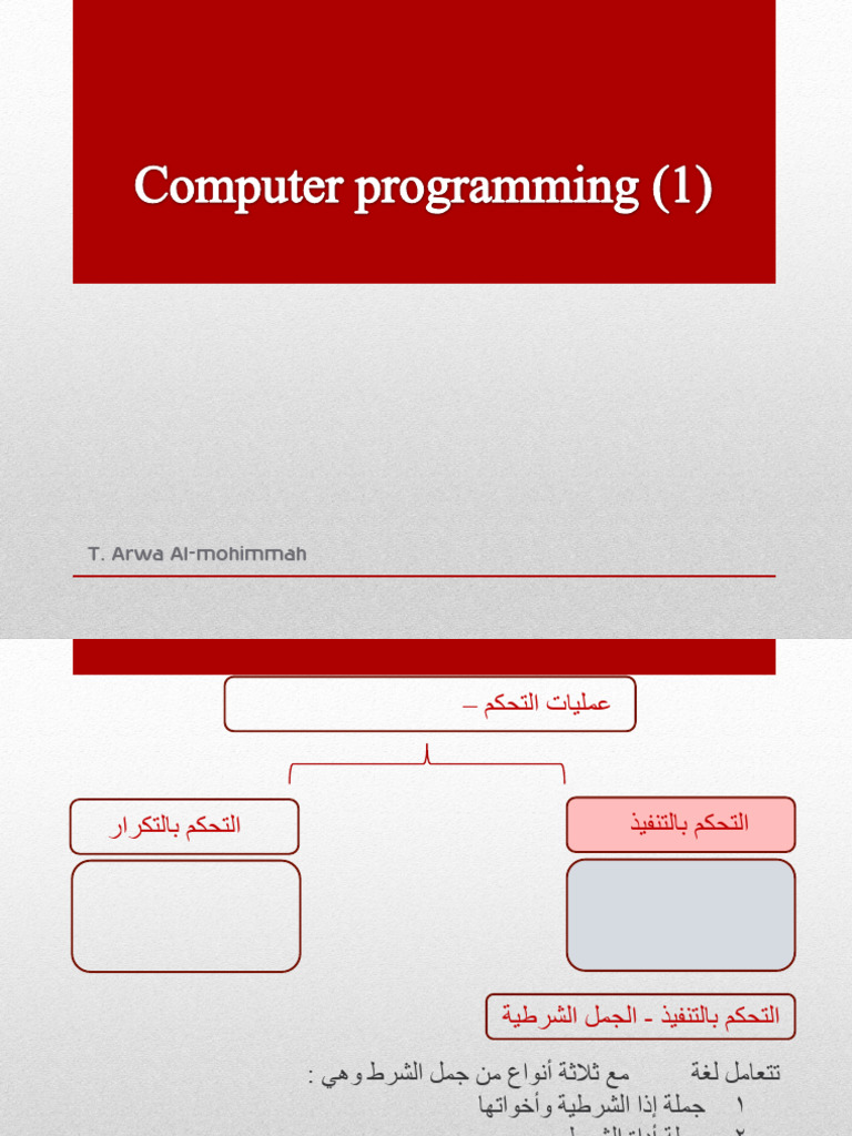 Computer Programming Lecture 5 | PDF