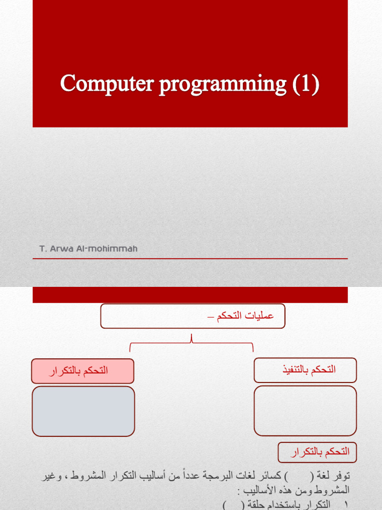 Computer Programming Lecture 6 | PDF