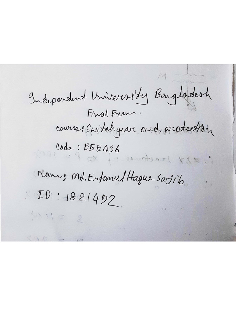 EEE 436 Final Md. Erfanul Haque Sajib 1821492 | PDF