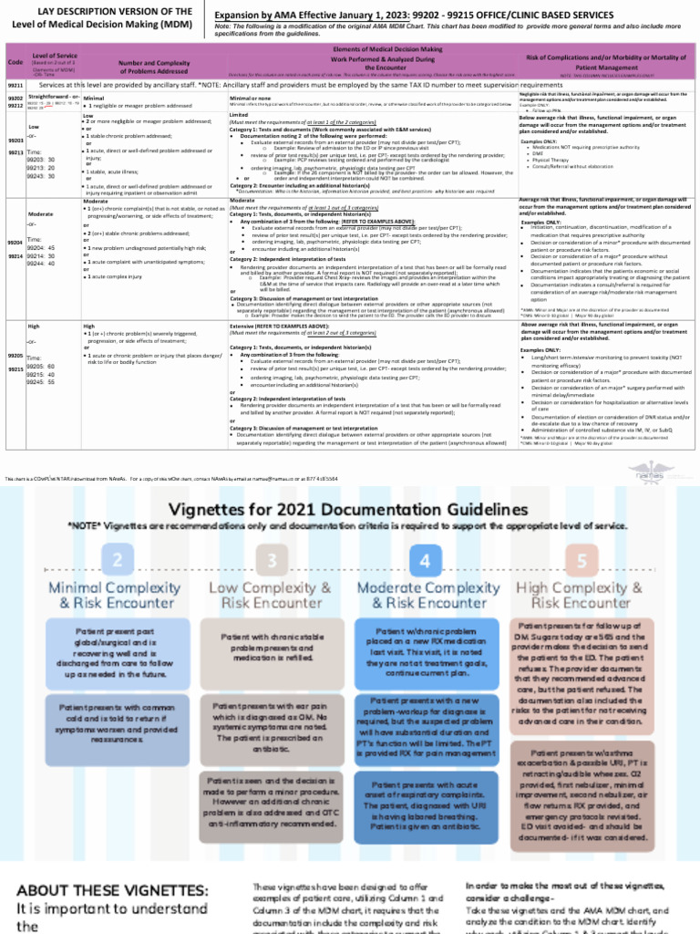 Namas Mdm Chart Office 2023 | PDF | Diseases And Disorders | Social ...
