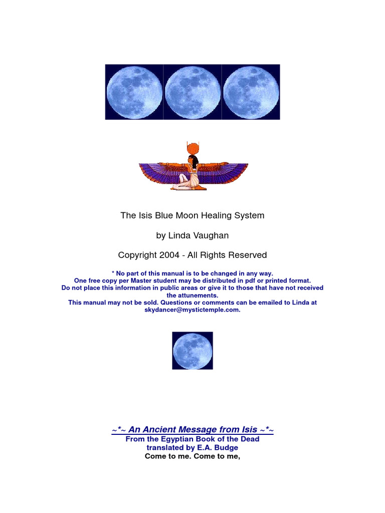 Isis Blue Moon | PDF | Reiki | Isis