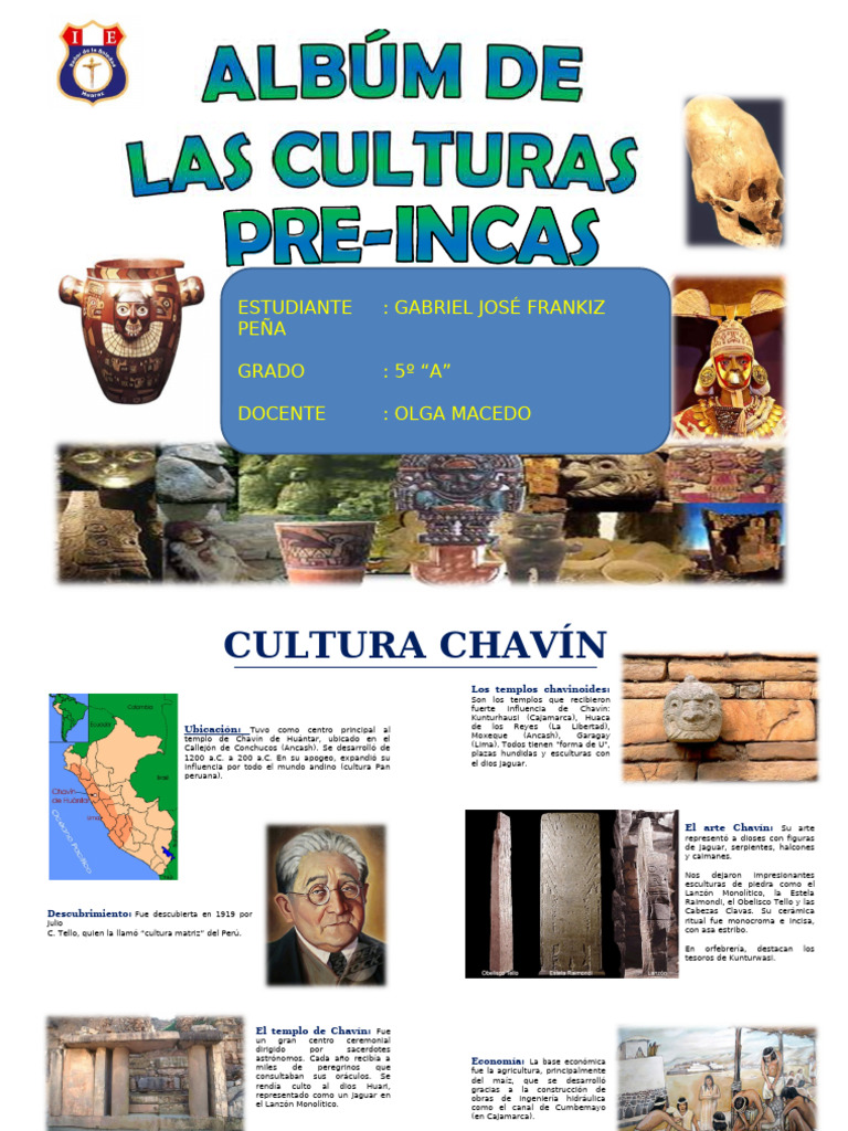 Culturas Precolombinas del Perú: Chavín a Moche | PDF | Andes | Era ...