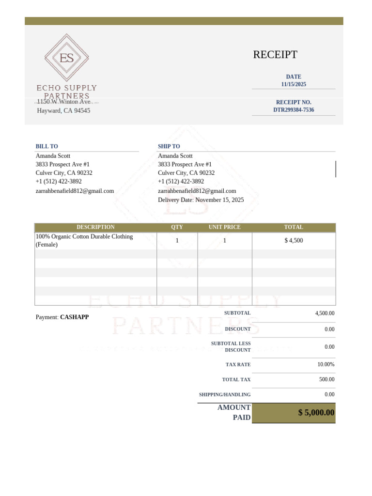 Warehouse Management Invoice Template | PDF