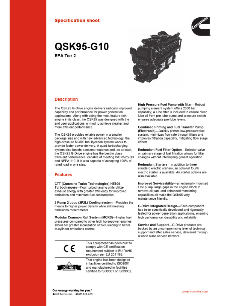 QSK95G10 | PDF | Pump | Engines