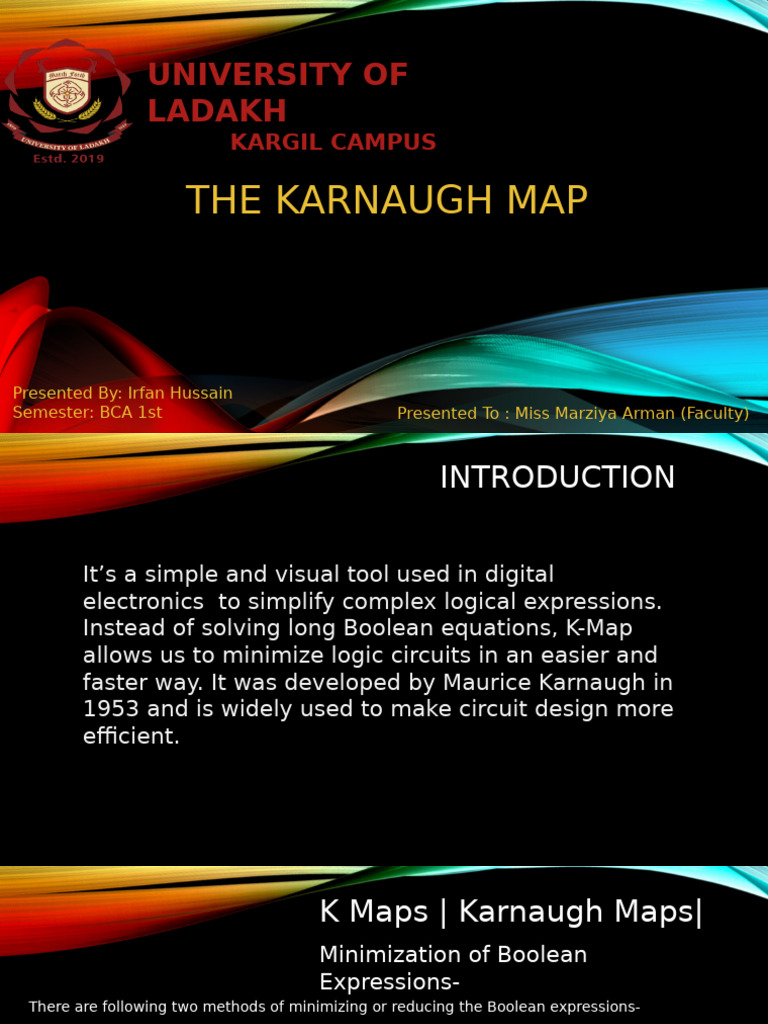 Presenting by Irfan - K Map-2 | PDF | Mathematical Logic | Theoretical ...