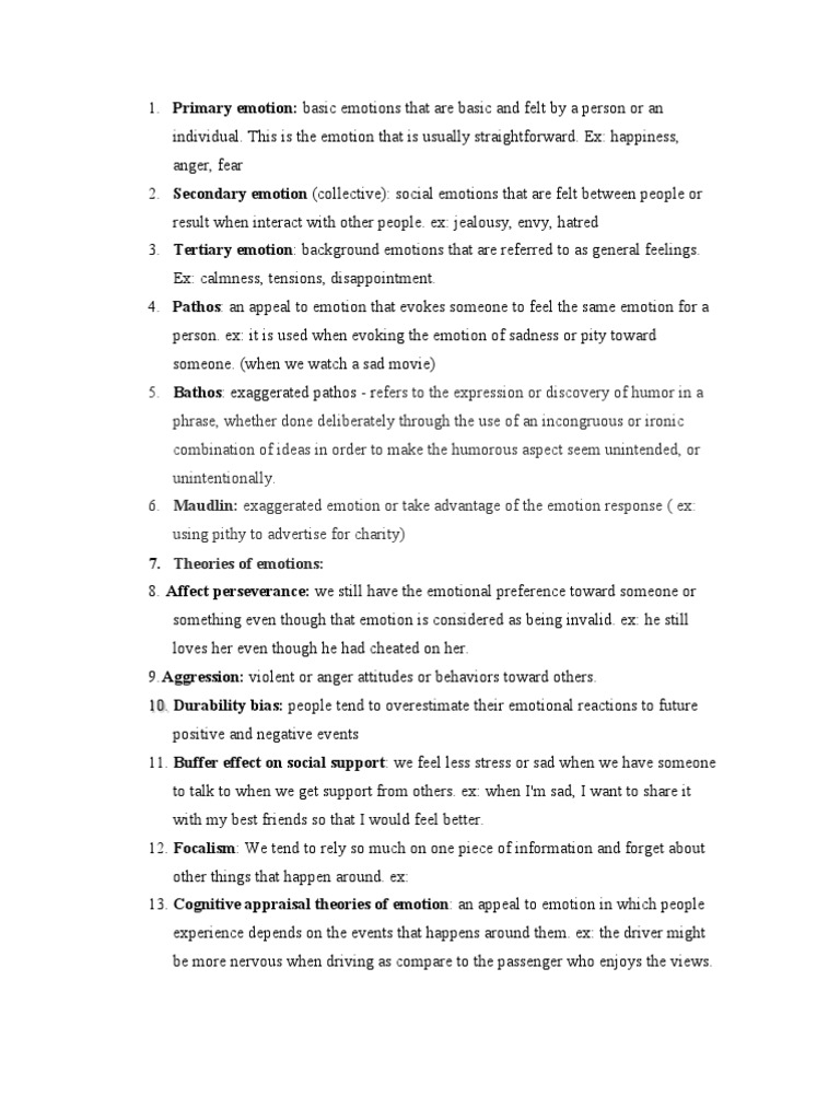 Bathos: Exaggerated Pathos - R: Theories of Emotions | PDF | Feeling ...