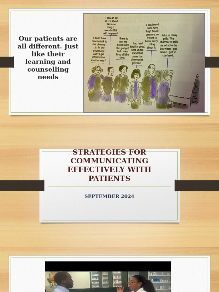 Effective Patient Communication Strategies | PDF | Communication | Pharmacy