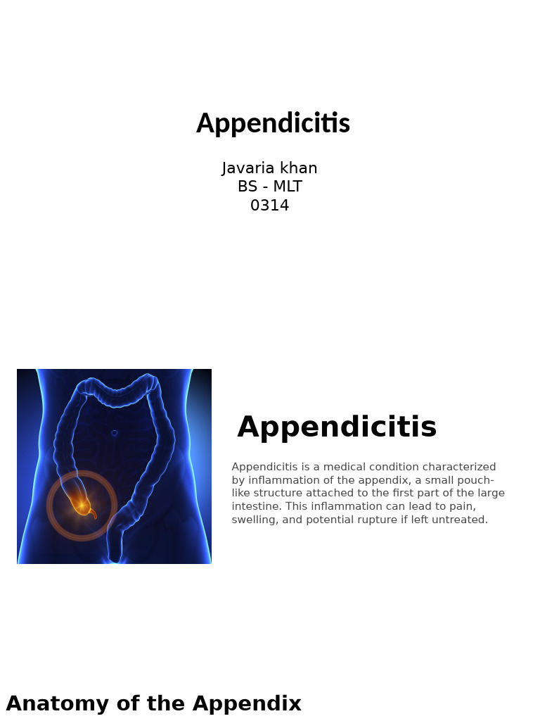 Understanding Appendicitis: Causes & Treatment | PDF | Digestive ...