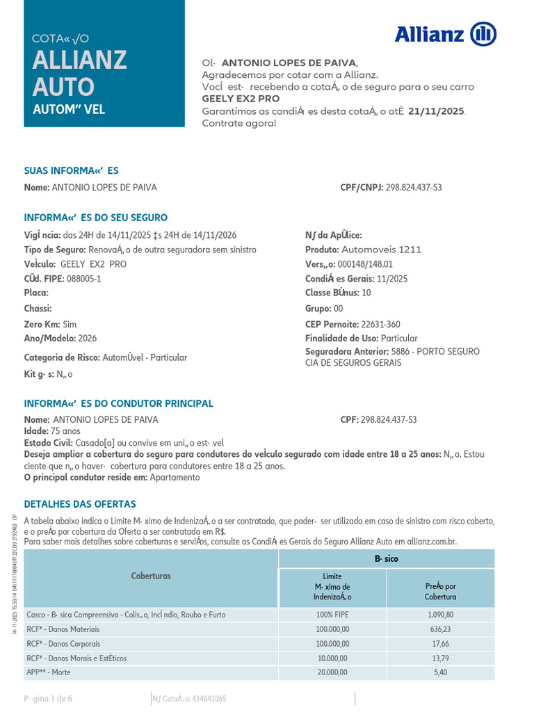 Alp - Allianz | PDF | Seguro | Resseguro