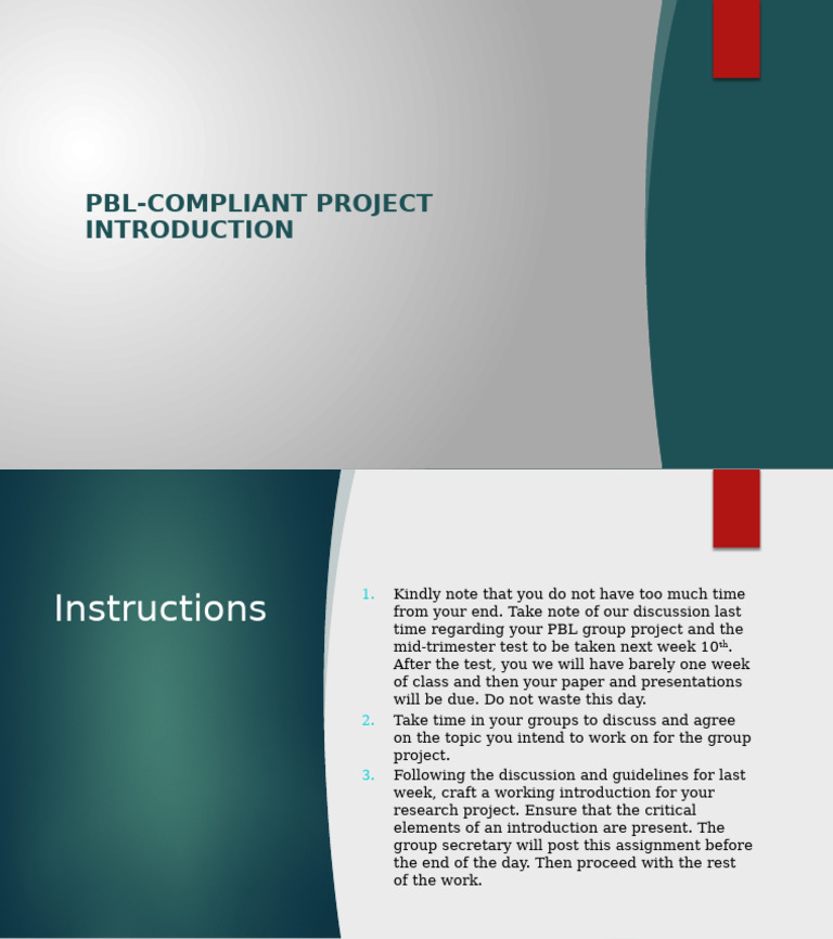 PBL Compliant Introduction | PDF