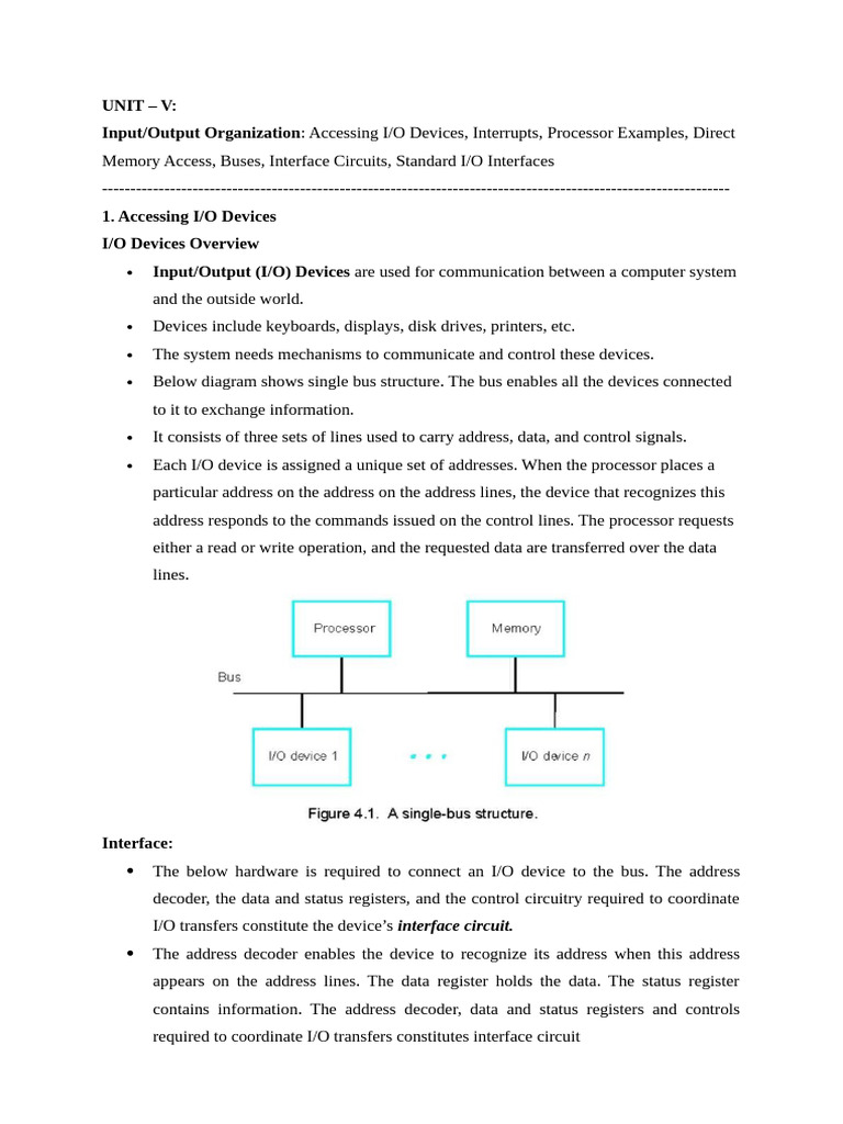 DLCO-UNIT-5 | PDF | Input/Output | Operating System