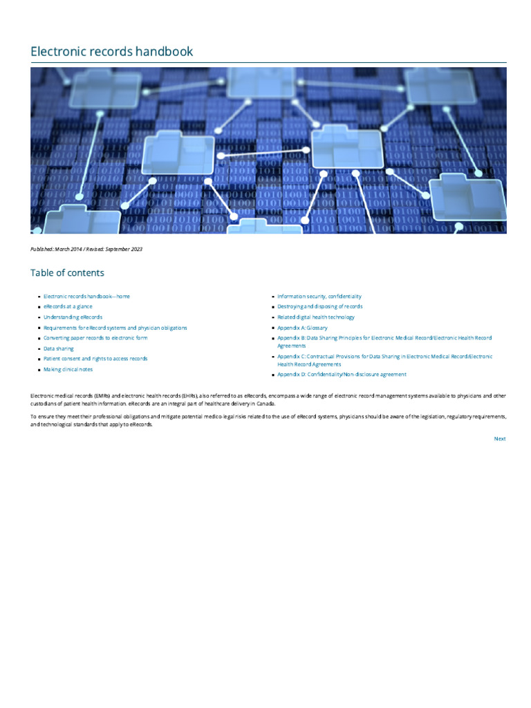 Comprehensive Guide to Electronic Records | PDF