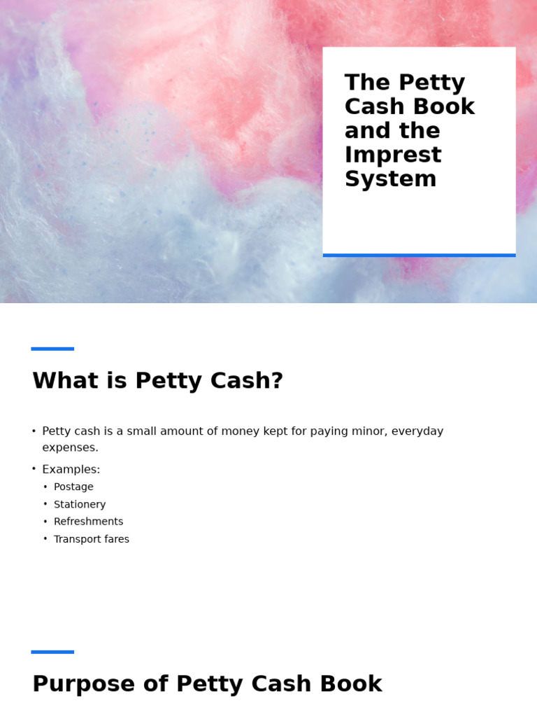 The Petty Cash Book and The Imprest System | PDF