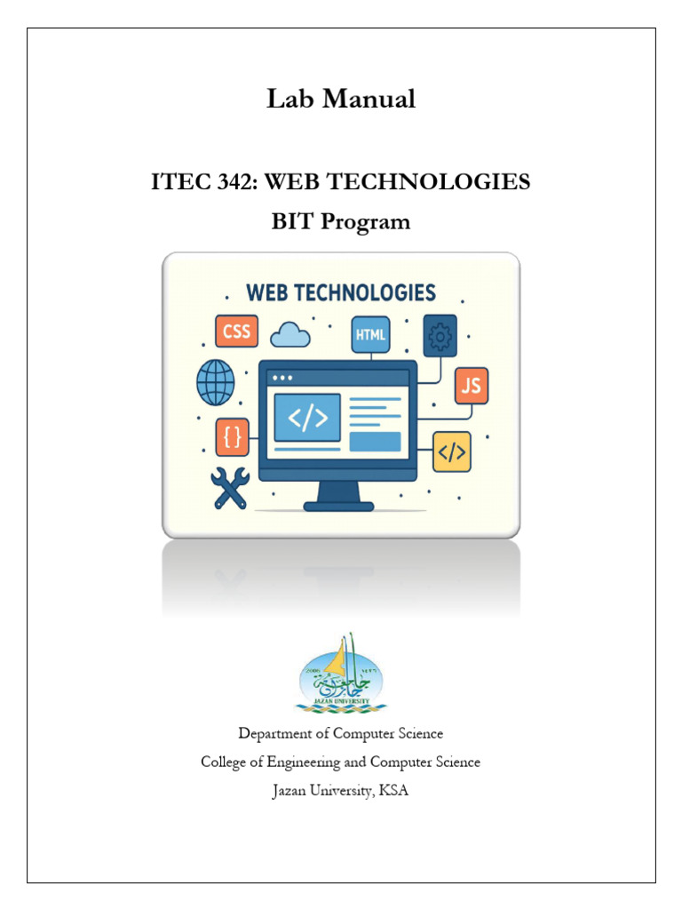 Web Technologies Lab Manual 2025-26 | PDF | Html | Html Element