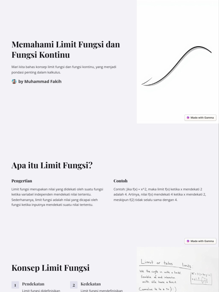 Memahami Limit Fungsi Dan Fungsi Kontinu | PDF