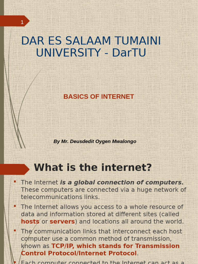 THE INTERNET AND WWW: This A Computer Topic Showing A Relationship ...