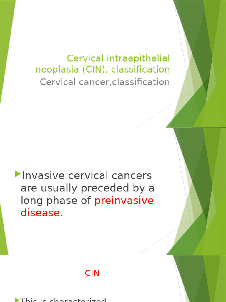 L2. Cervical Intraepithelial Neoplasia (CIN) | PDF | Cervical Cancer ...