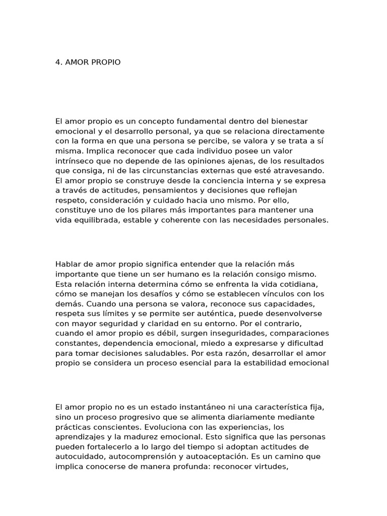 Claves para Fortalecer el Amor Propio | PDF | Autoestima | Amor
