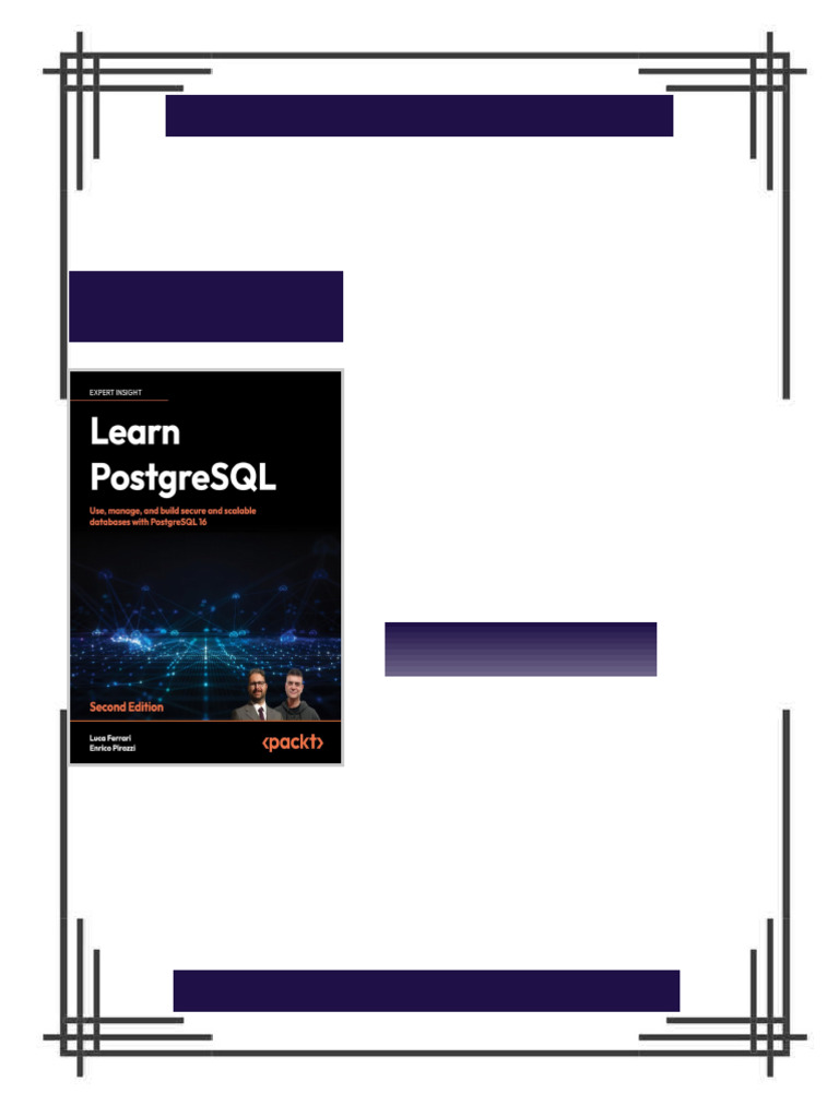 Learn PostgreSQL - Second Edition -.- digital download | PDF | Postgre Sql