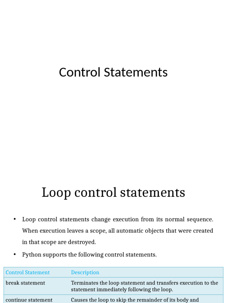 4-Control Statements | PDF