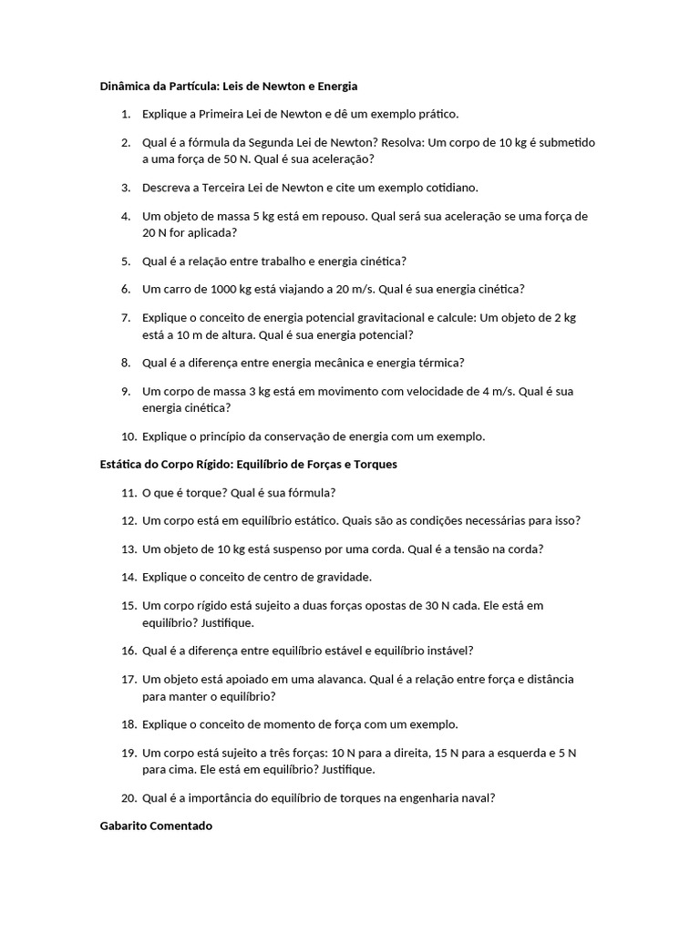 Dinâmica da Partícula | PDF | Força | Leis do Movimento de Newton