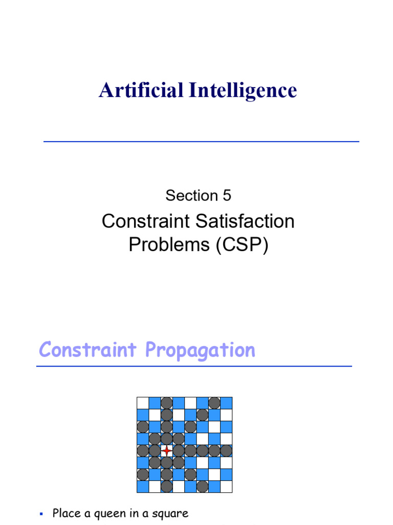 A I Workshop 2020 Lecture 08 CSP Examples | PDF | Models Of Computation ...