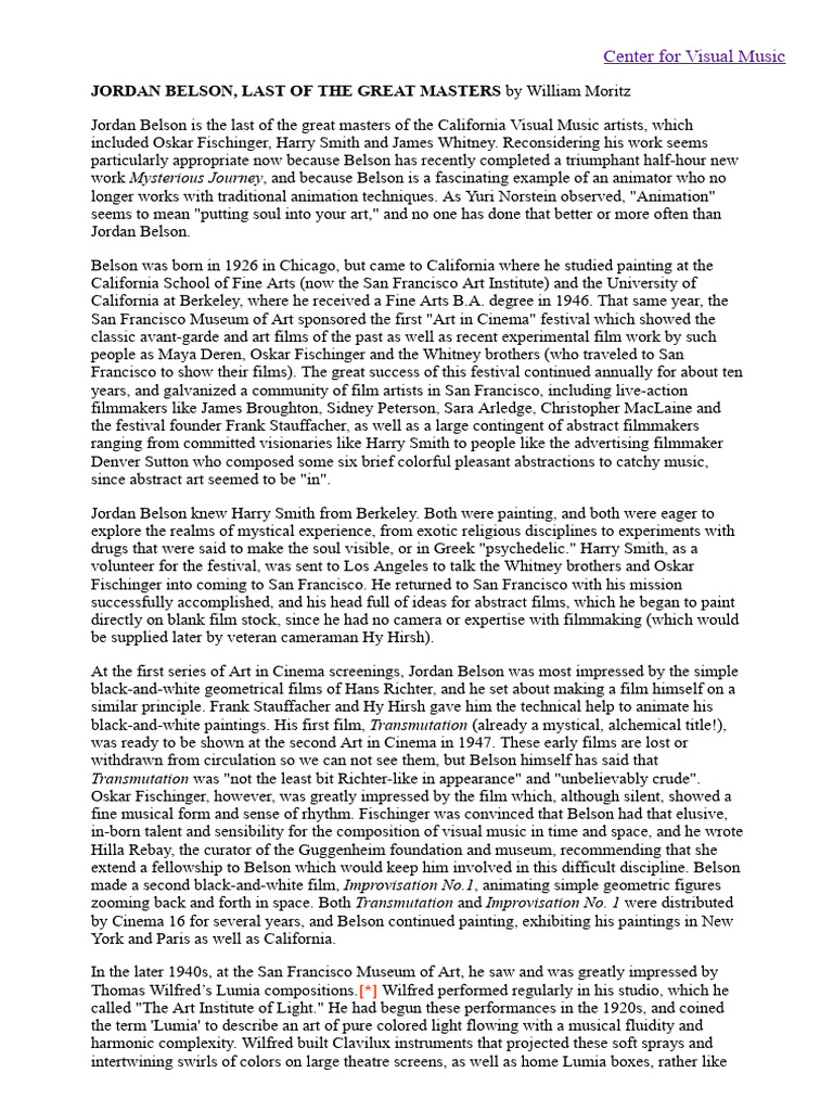 Jordan Belson | PDF