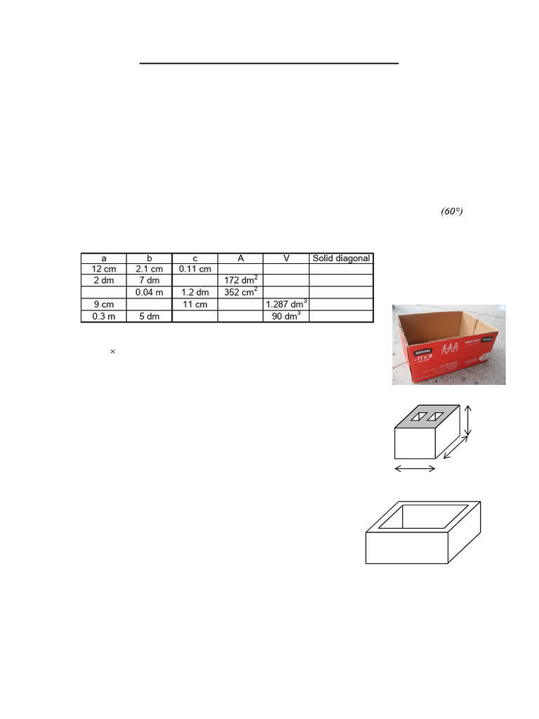 1 Cube&cuboid | PDF | Volume | Area
