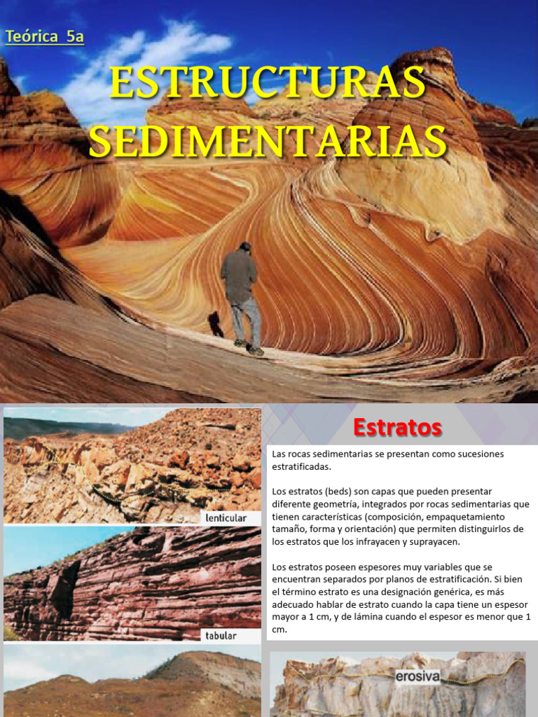 Estructuras Sedimentarias: Tipos y Clasificación | PDF | Estrato | Duna