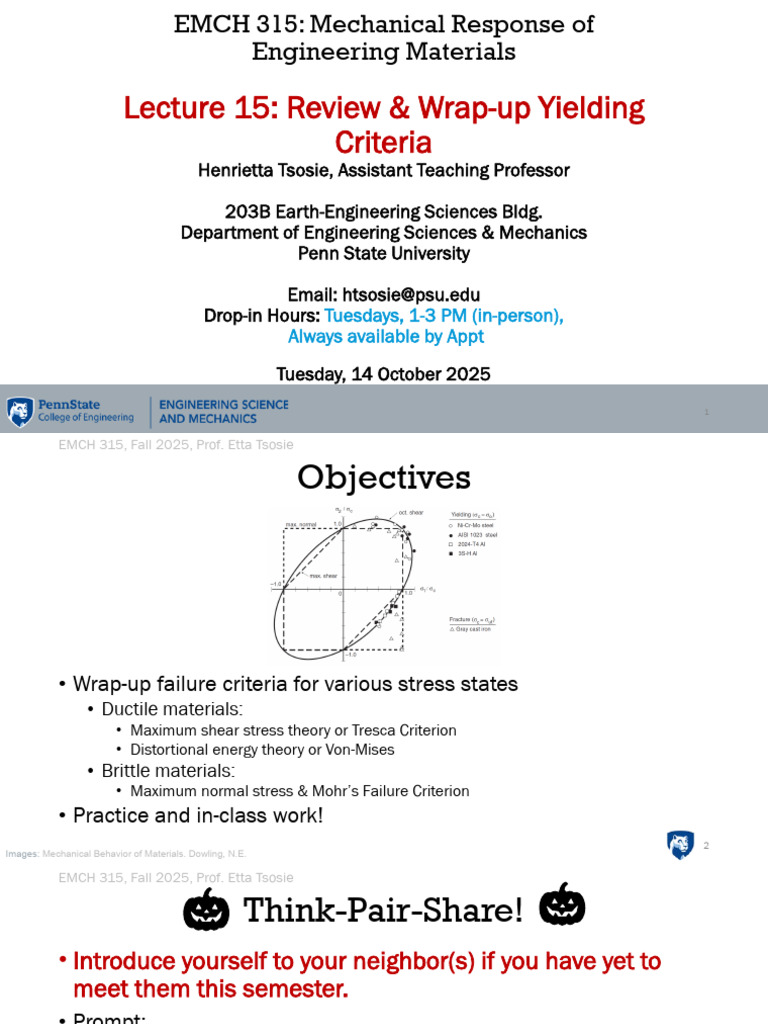 Yielding Criteria in Engineering Materials | PDF | Strength Of ...
