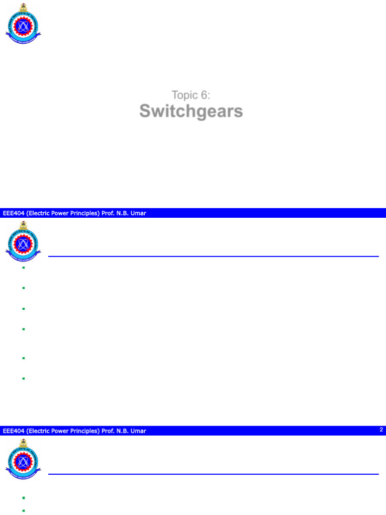 Understanding Switchgears in Power Systems | PDF | Fuse (Electrical ...