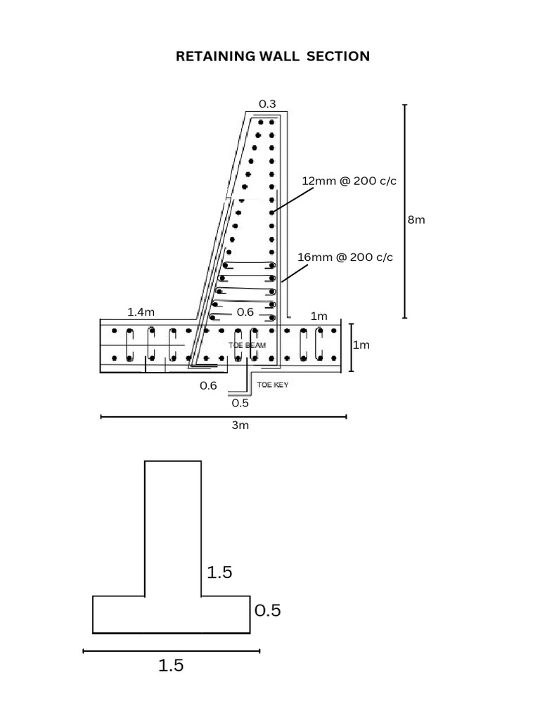 Retaining Wall Section | PDF