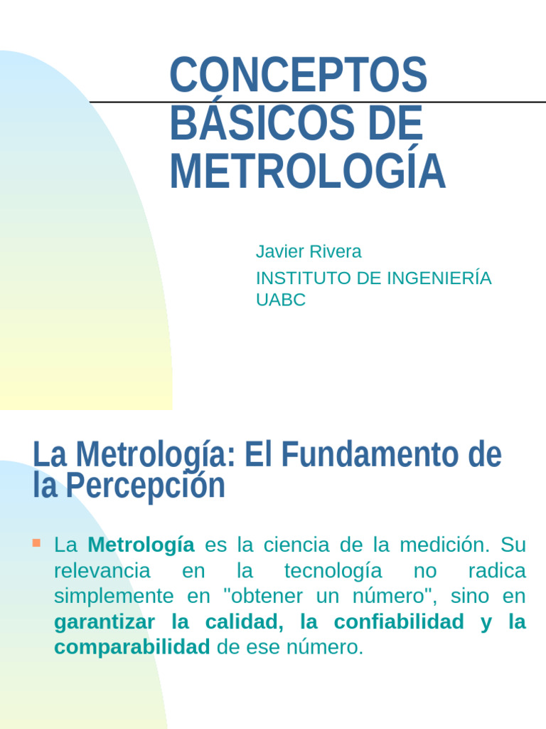 CONCEPTOS_DE_METROLOGIA | PDF | Metrología | Medición