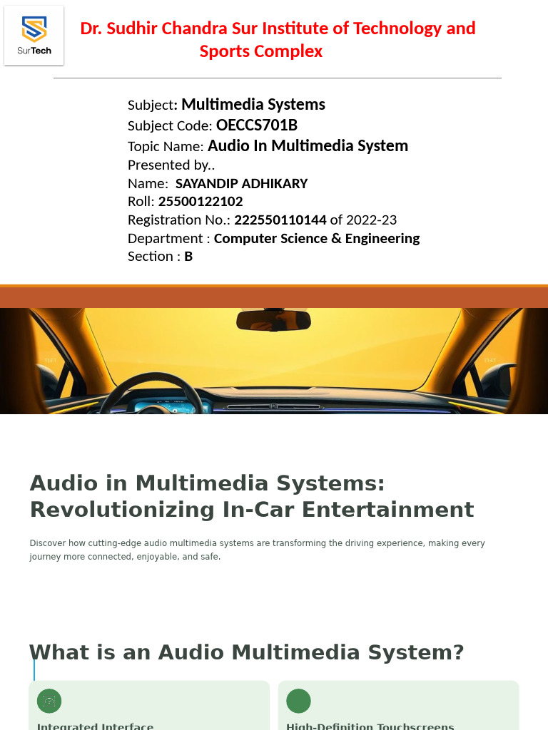 Audio Multimedia Systems in Cars | PDF | Smartphone | Multimedia