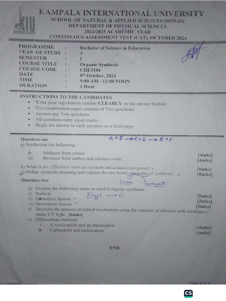 Past Papers Kiu | PDF