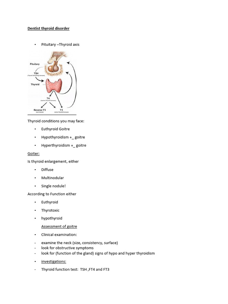 Dentist Guide to Thyroid Disorders | PDF | Thyroid | Hypothyroidism